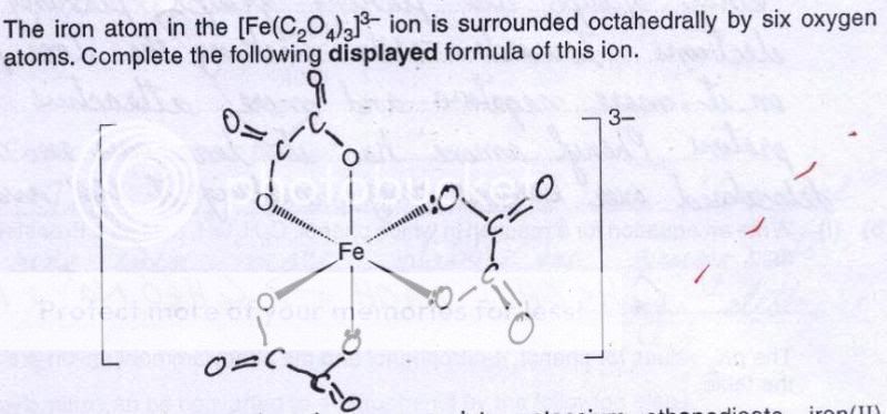 Drawing bidentate ligands around the central metal ion in a complex ...